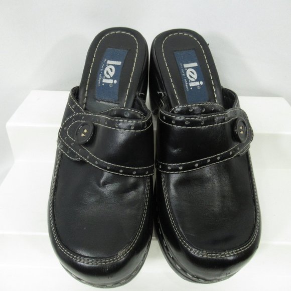 lei | Shoes | Lei Platform Clogs Y2k Black Chunky Block Heel Clogs Size ...